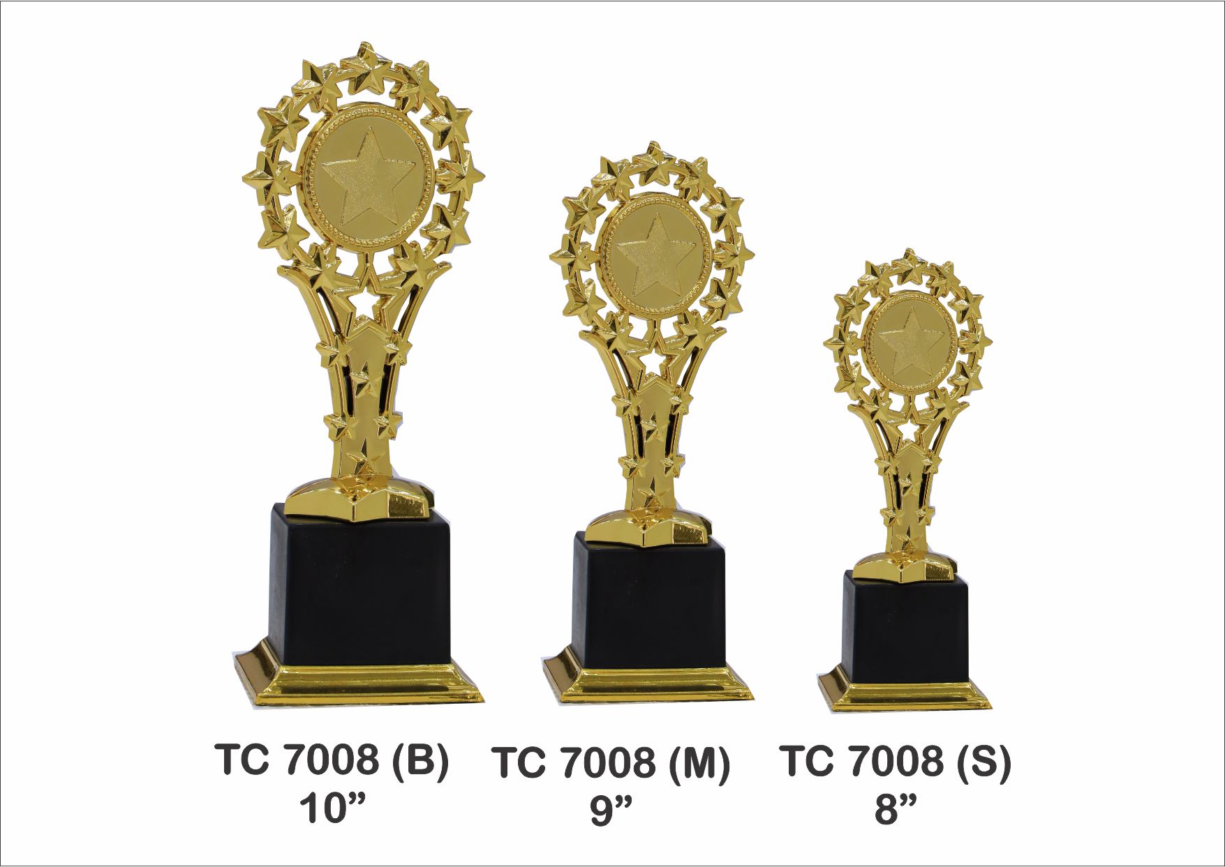 Flag Trophies & Awards Black Base
